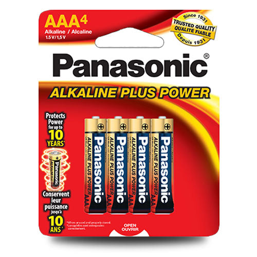 Panasonic Alkaline Plus AAA Batteries - 4 Pack